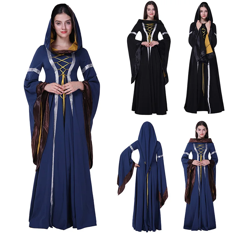 Adult-Women-Halloween-Princess-Costume-Witch-Medieval-Renaissance-Long ...