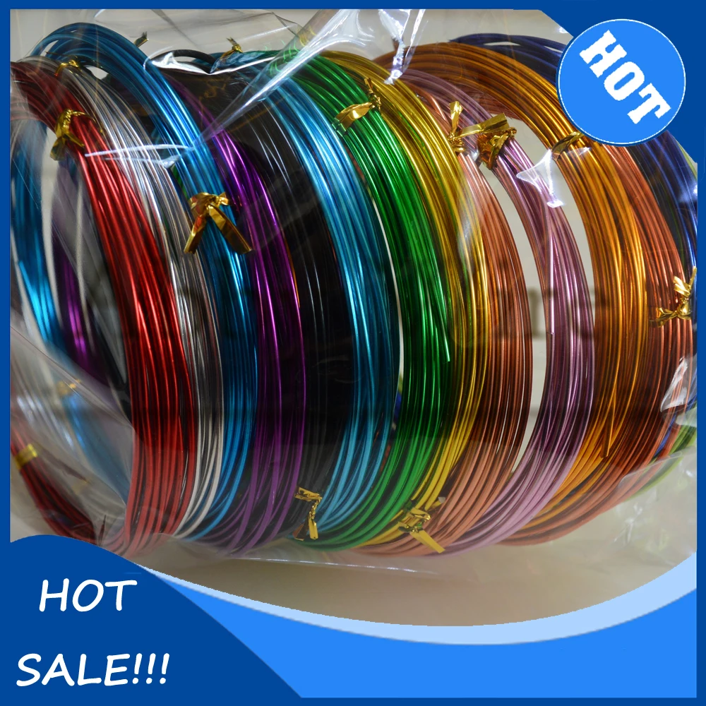 2.0mm/2.5mm/3.0mm Colored Aluminum Wire 10m/roll Permanent Malleable ...