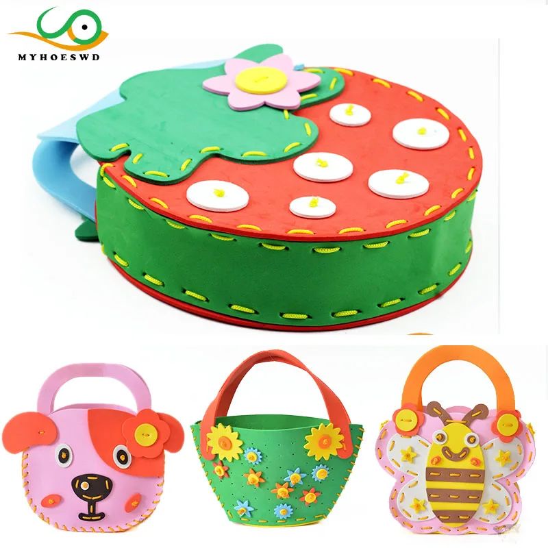 MYHOESWD DIY Handbags Craft Cartoon Handmade Toy for Children Early ...