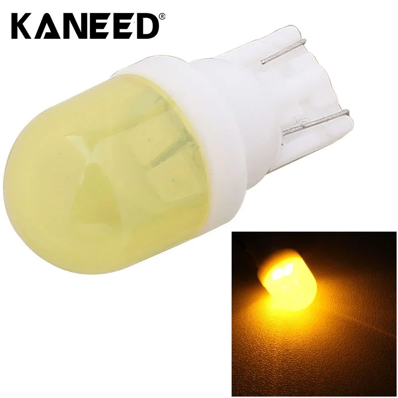 2PCS T10 1W 80LM Ceramic 2 LED SMD 5630 Yellow Light Car Clearance ...