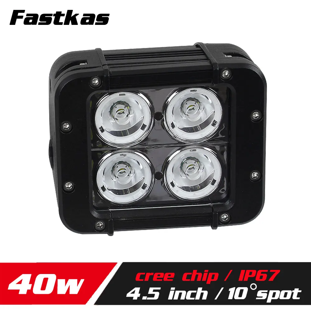 Fastkas 4.5" 40w Led Work Light Bar For Truck Motorcycle Atv Cree Chip ...