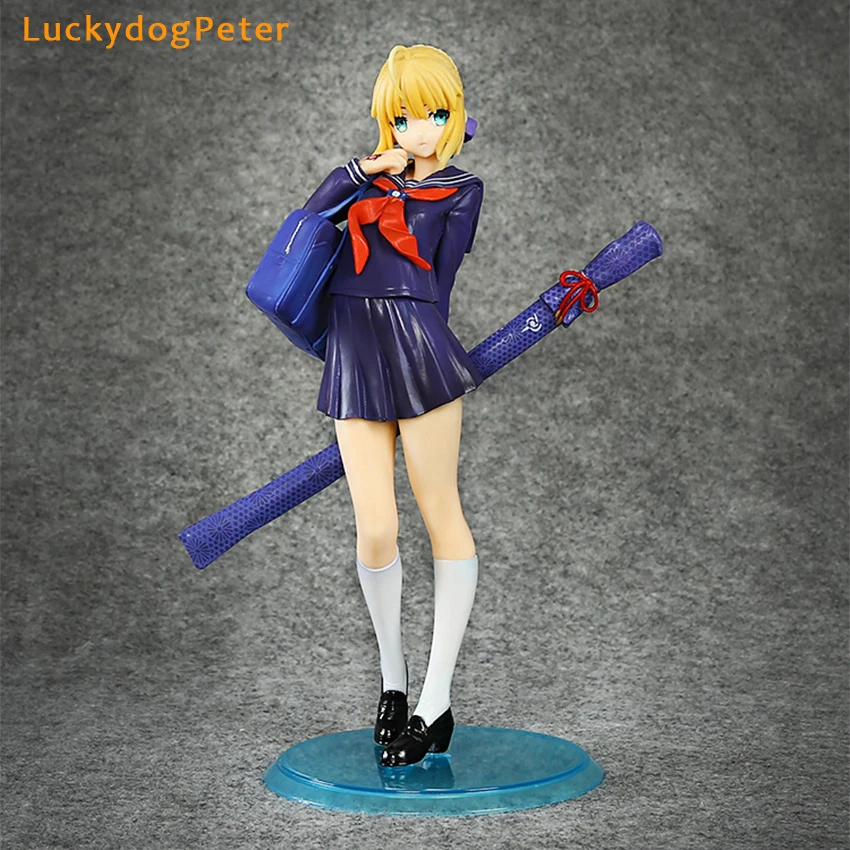 Fate Stay Night Saber Action Figure 1/8 scale painted figure School ...