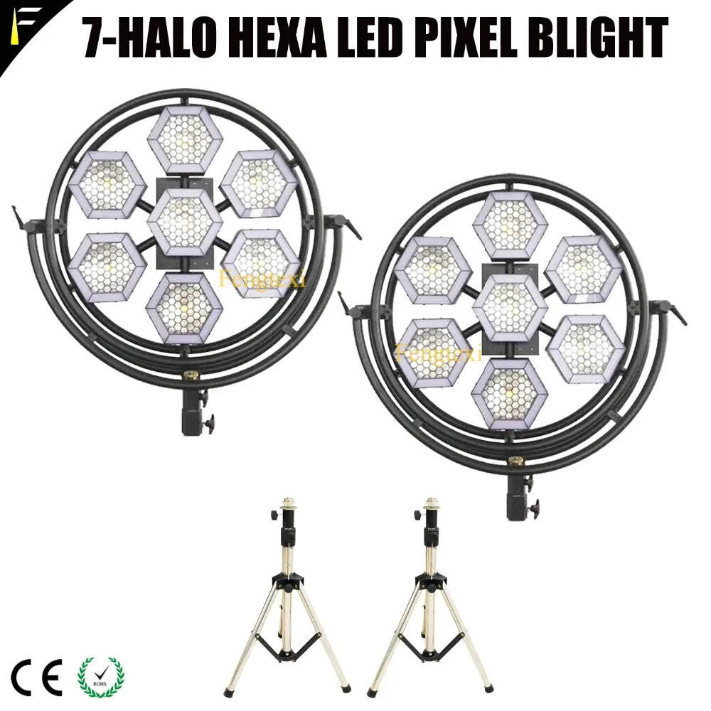 7 Halo Hexa LED SMD RGB 3in1 픽셀 Blight COB 플러드 라이트 TV 스튜디오 스테이션 Dj 디스코 ...