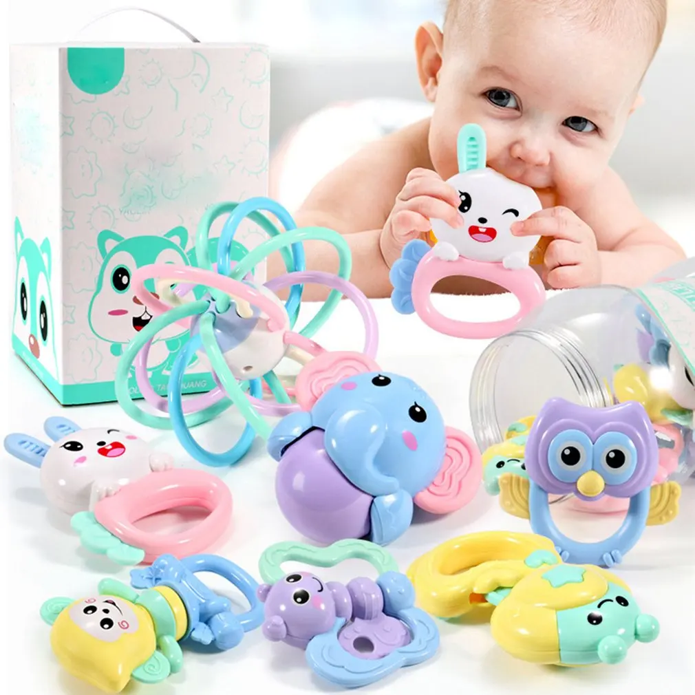 Aliexpress.com : Buy 2018 NEW 8 Pcs Baby rattle gift box set newborn ...