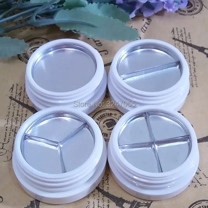 30mm White Empty Plastic Eyeshadow Compact Case, Cosmetic Round ...