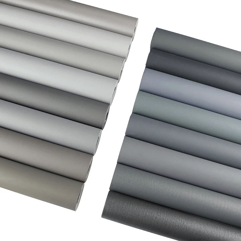 Modern-Solid-Color-Grey-Wall-Papers-Home-Decor-Nordic-Wallpaper-Roll ...