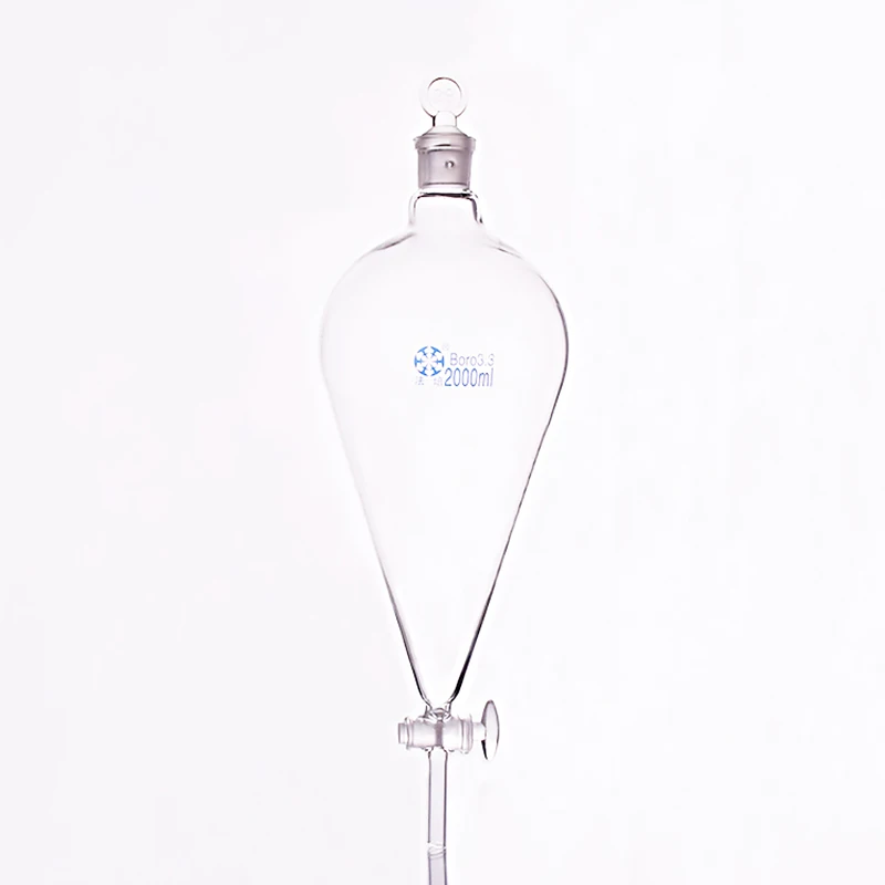 Separatory Funnel Pear Shape,with Ground-in Glass Stopper And Stopcock ...