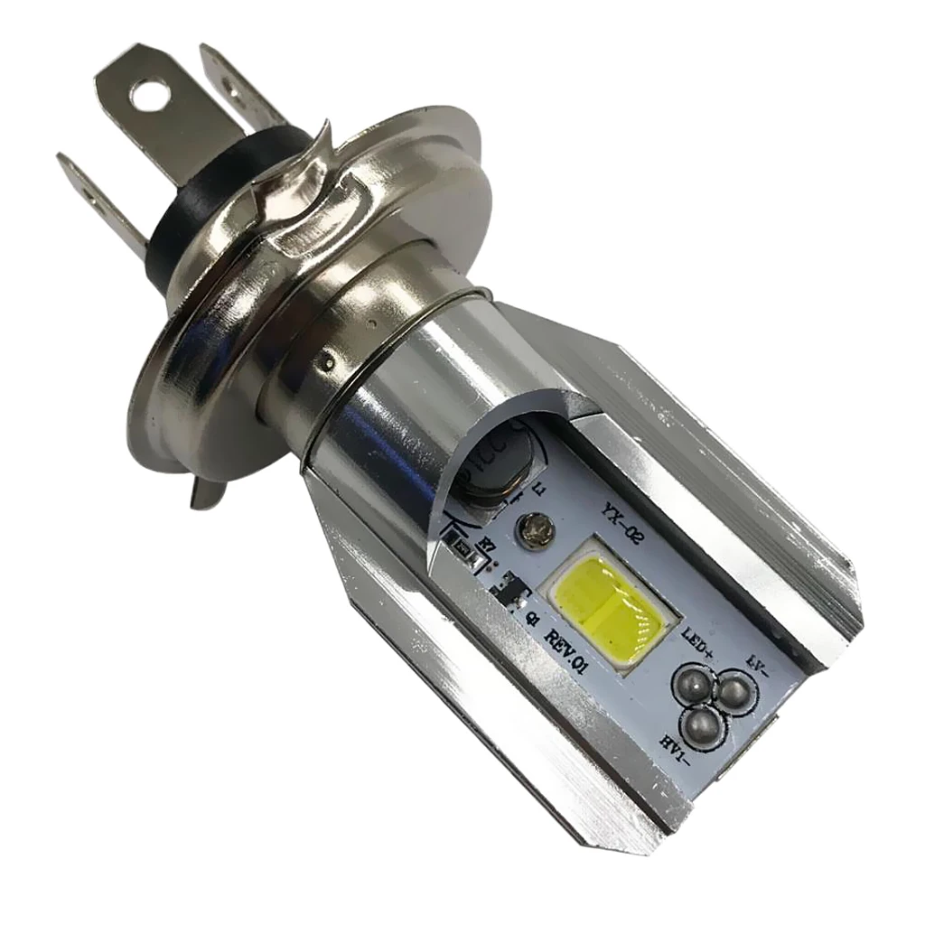 ₩12,368에서 H4 BA20D 오토바이 조명 DC 6V-80V 6W 6500K COB LED 오토바이 HI / LO 빔 헤드 ...