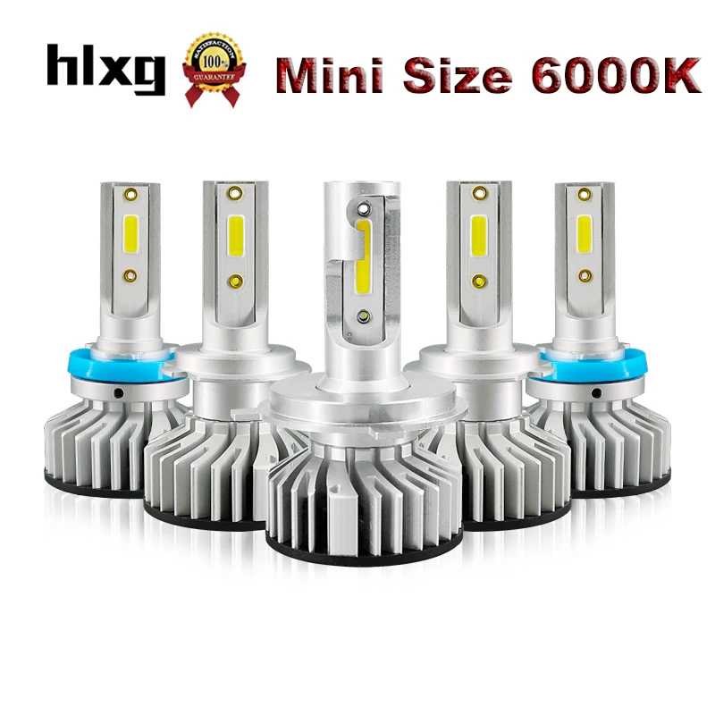 HLXG 2PCS H1 H3 H11 H4 H7 Lâmpadas LED Kit Farol Do Carro 4300K 6000K 10000LM 50W H8 H9 9005 ...