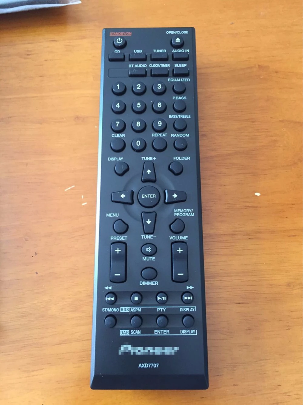 Original Remote Control Axd7707 For Pioneer Cd Micro Audio System X ...
