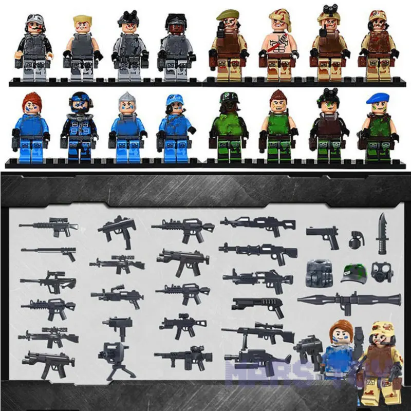 16IN1 Military Blocks CS Commando Soldiers Action Figures Sets ...