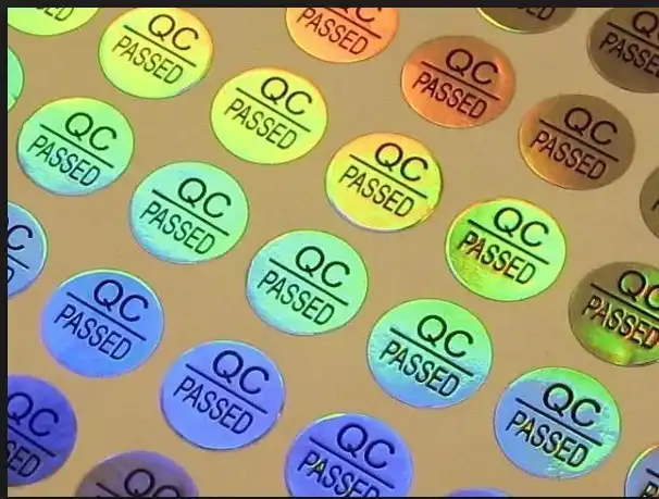 10000ps/ lot QC PASSSED Sticker 10mm Labels hologram QC PASSED labels ...