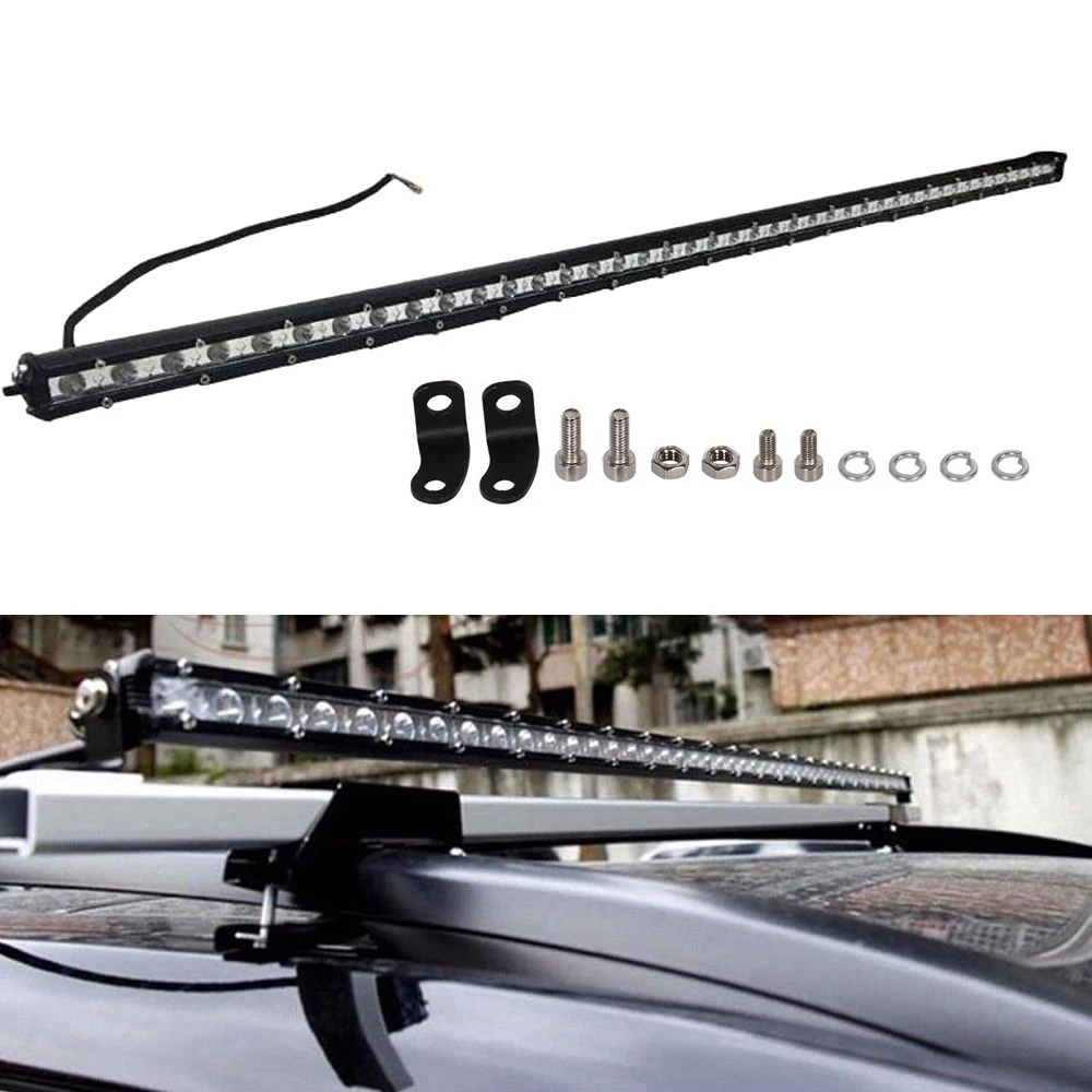 45 Inch 126w Super Slim Led Light Bar Single Row Spot Flood Combo Beam ...
