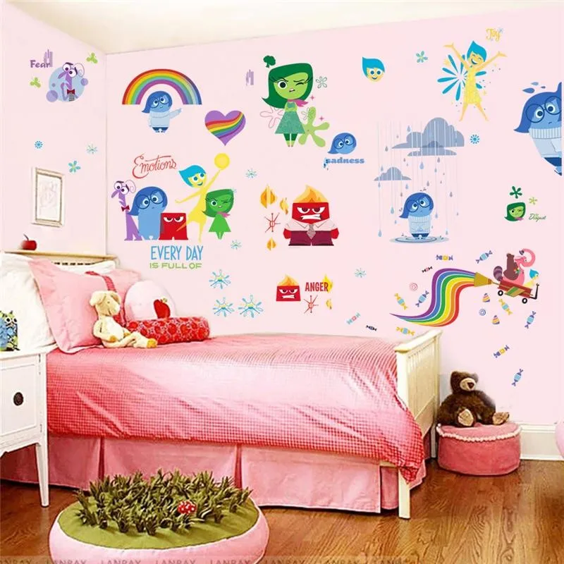 IO007* INSIDE OUT wall stickers kids bedroom decoration diy children ...