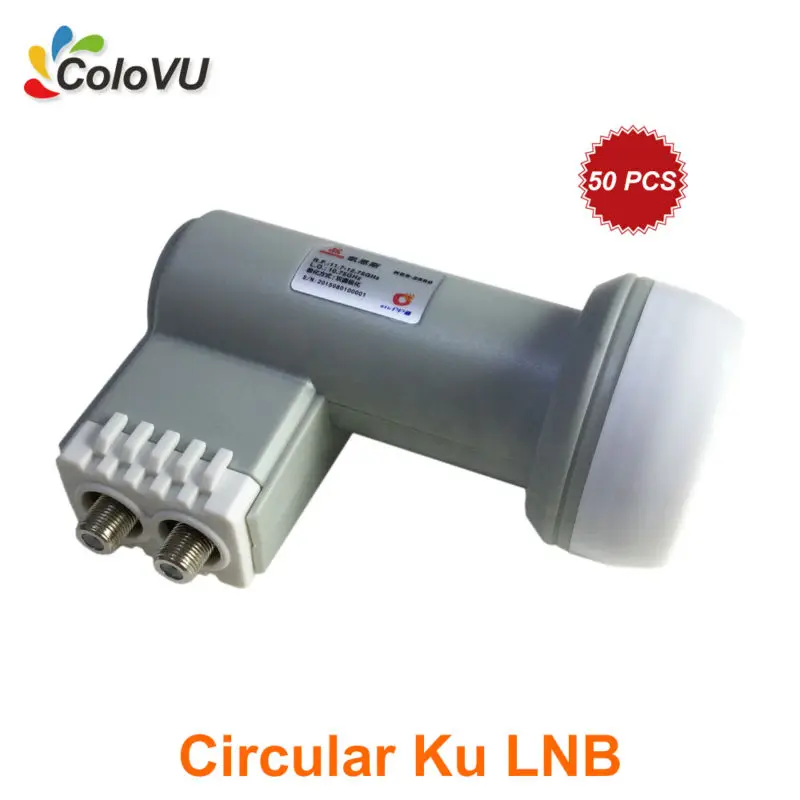 50pcs Circular Twin Ku LNB Dual Output LNB High Gain Good Quality with ...