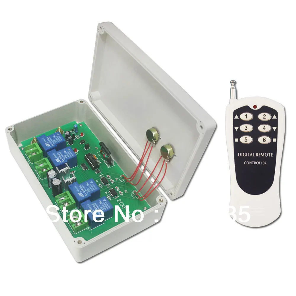 2 Channel DC 12V Forward Reverse RF wireless Motor remote Controller ...
