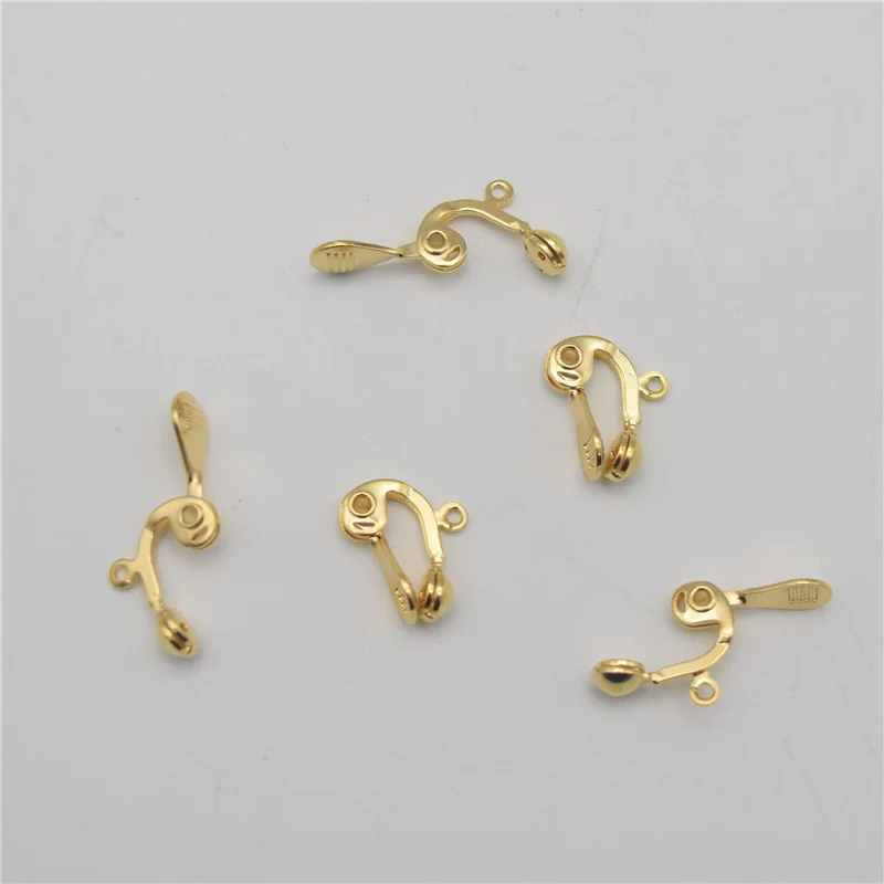 50pcs New Copper Metal Non-slip Ear Clips No Pierced Ear Clip With ...