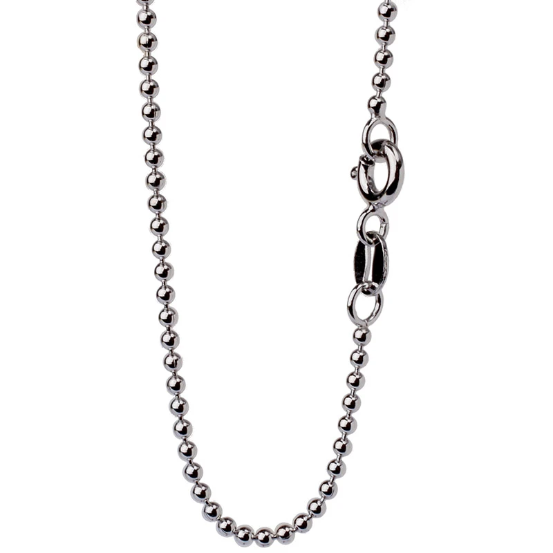 Justneo Solid 925 Sterling Silver Ball Chain Necklace,basic Chains For ...
