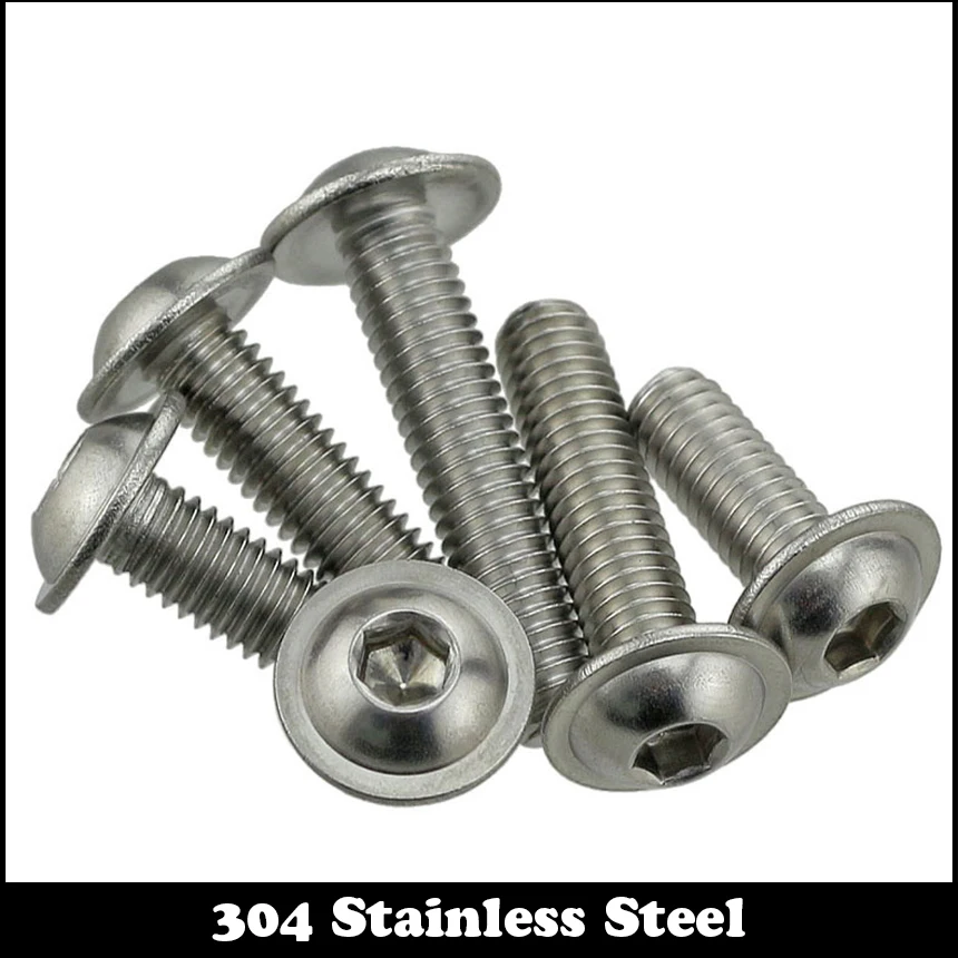 30pcs M4 12mm M4*12mm M4X12 304 Stainless Steel SS Inner HEX Washer ...