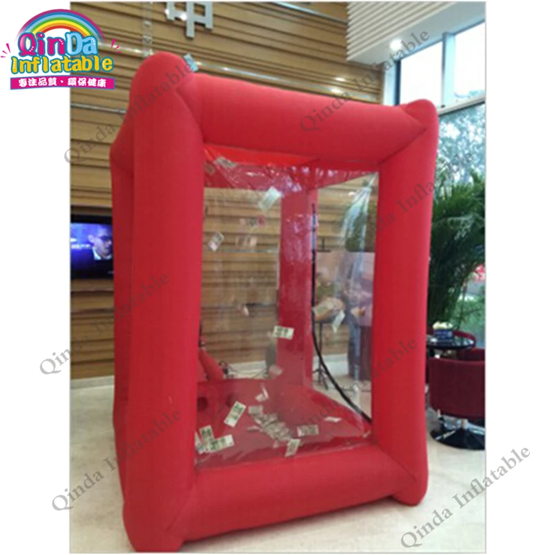 Inflatable Money Catch Grab Machine Booth Oxford Inflatable Cash Cube ...