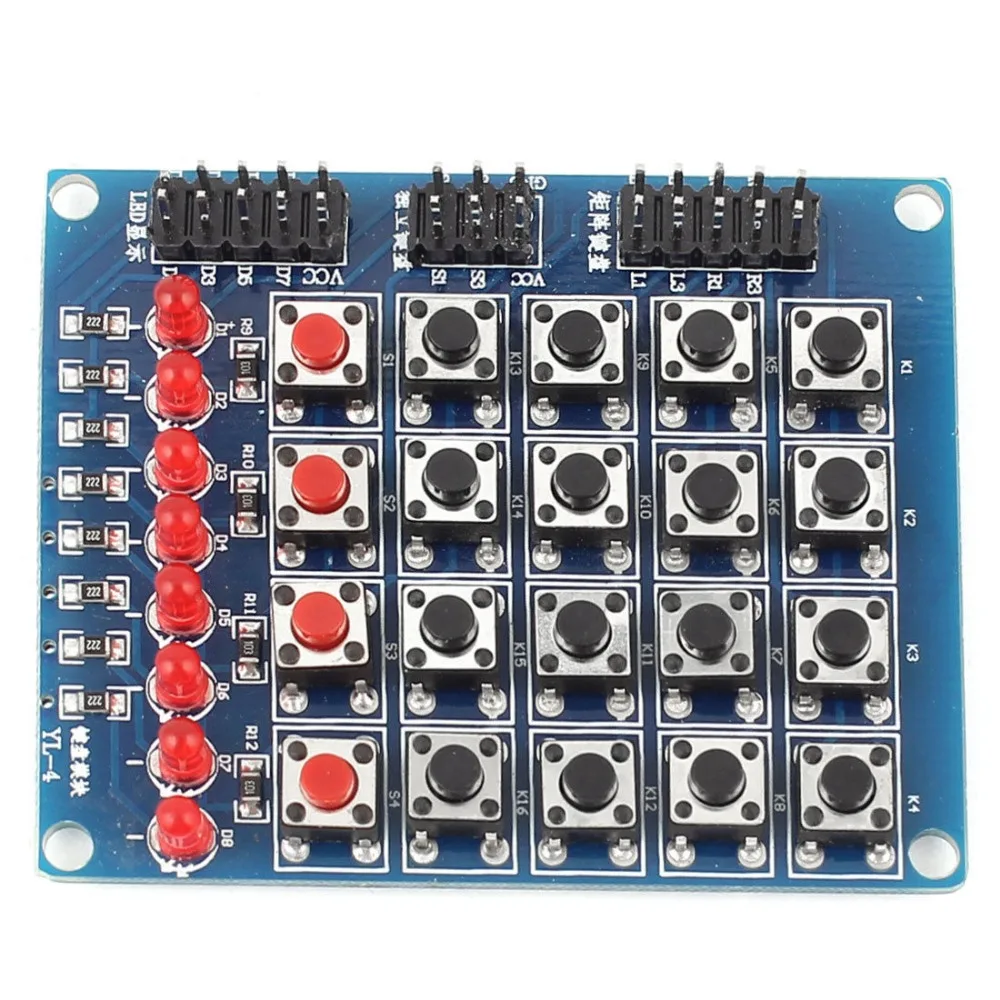 5pcs 4x4 Matrix Keyboard For Arduino Array Module 16 Key Push Buttons Tastatur Switch Keypad 2034