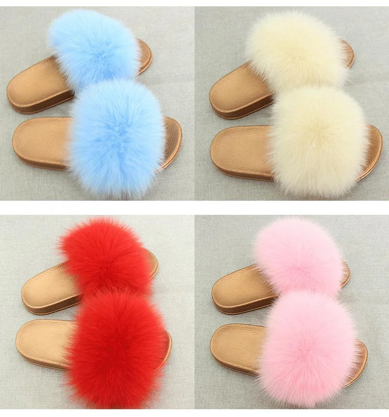 Lv Real Fur Slippers | semashow.com