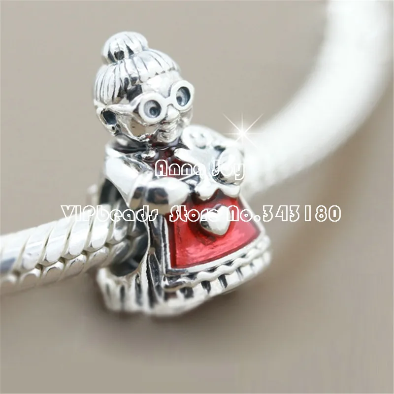 2016 Winter 925 sterling silver Mrs Santa Claus With Red Enamel Charm ...