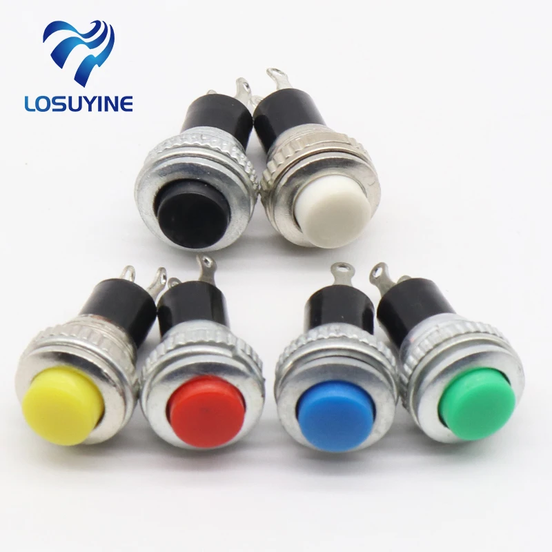 6pcs-Black-Green-Yellow-Blue-White-Red-OFF-Momentary-ON-0-5A-250VAC ...