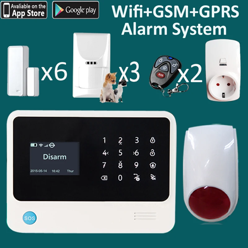 Full Functions Wifi Gprs Gsm Alarm Anti-intrusion System, Homi Security ...