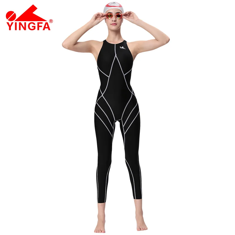 Yingfa traje de baño de cuerpo completo para mujer, 977 resistente al agua y al cloro, para ...