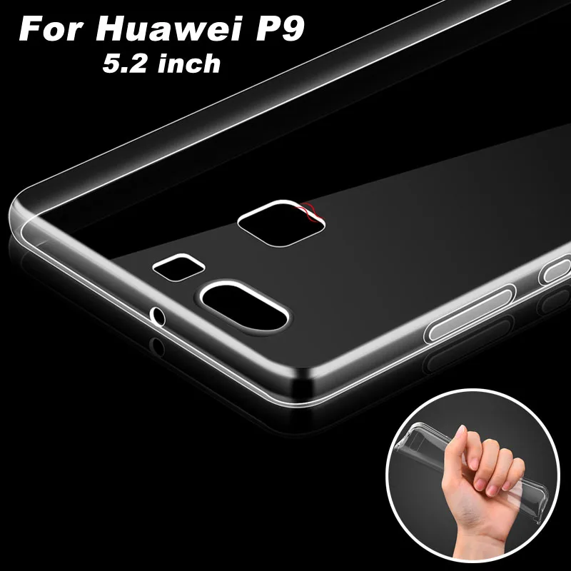 Huawei P9 Case Cover 0.6mm Ultrathin Transparent TPU Soft Cover Phone ...