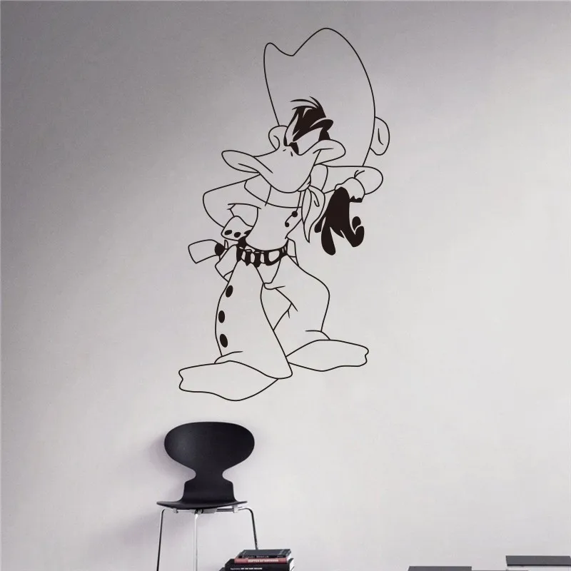 New arrival Daffy Duck Cowboy Wall Decal Comics Vinyl Sticker Duck ...