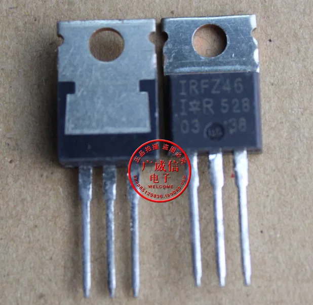 50PCS IRFZ46N TO 220 55V53A N channel field effect IRFZ46|effect c ...