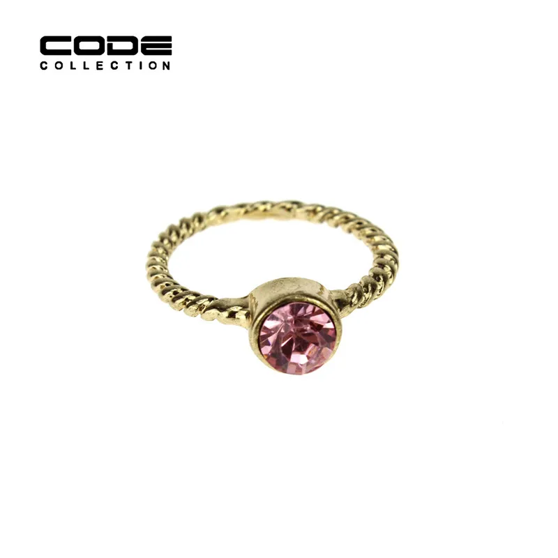 2015 New Pink Rhinestone Jewelry Wedding Rings For Women Fine Jewelry ...