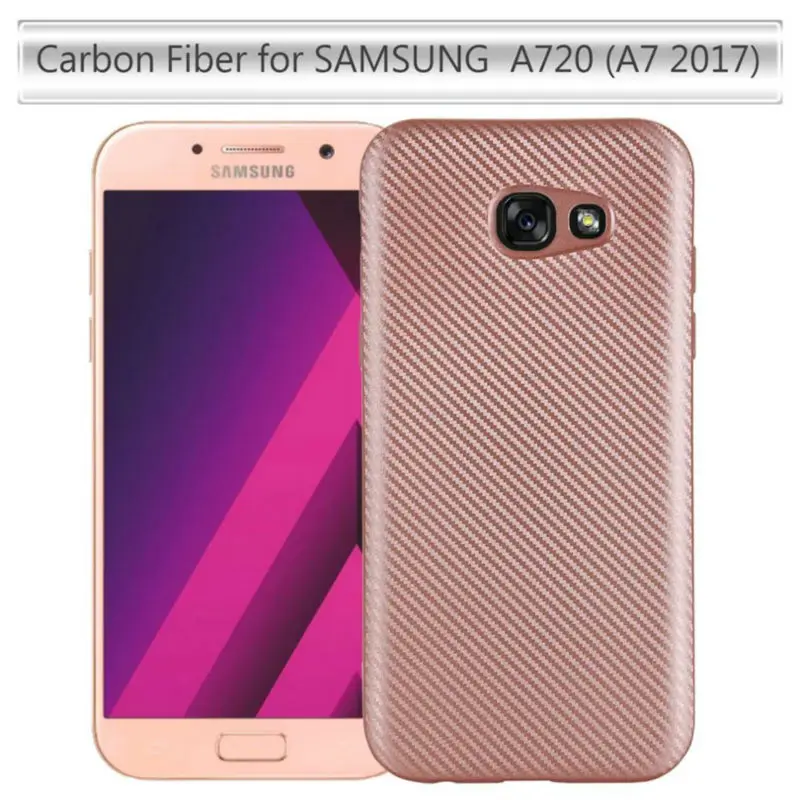 For Samsung Galaxy A720 / A7 2017 5.7" Case Carbon Fiber Case For ...