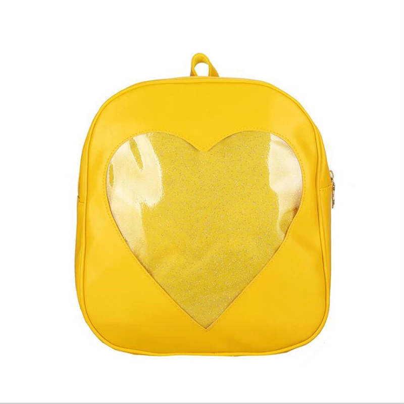 50pcs/lot Women Backpack Cute Transparent Love Heart Shape Backpacks ...