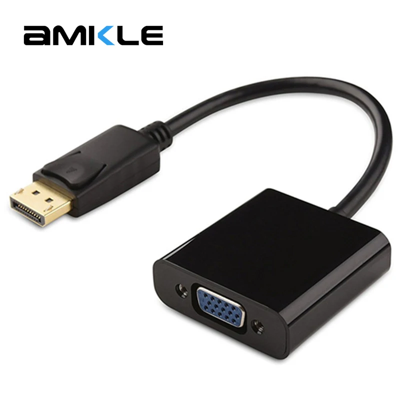 Amkle DP to VGA Adapter Cable Male DisplayPort DP to VGA Female Cable ...