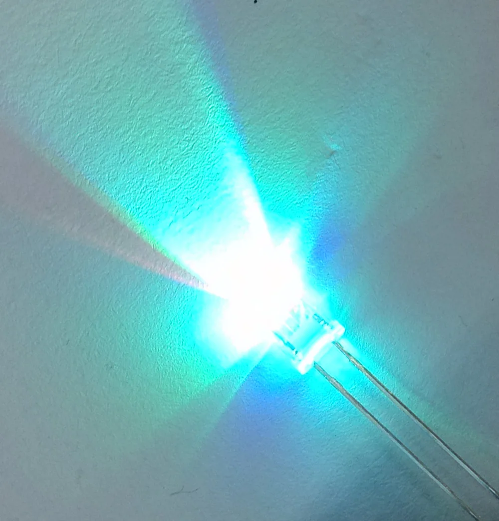 100PCS/LOT 5mm RGB 7 color fast automatic flash LED light emitting ...