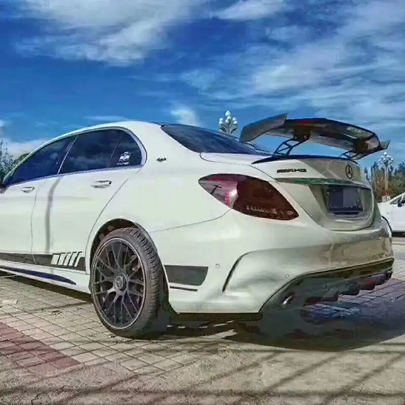 For Mercedes C Class W205 Spoiler Carbon Fiber Rear Trunk Spoiler wing ...