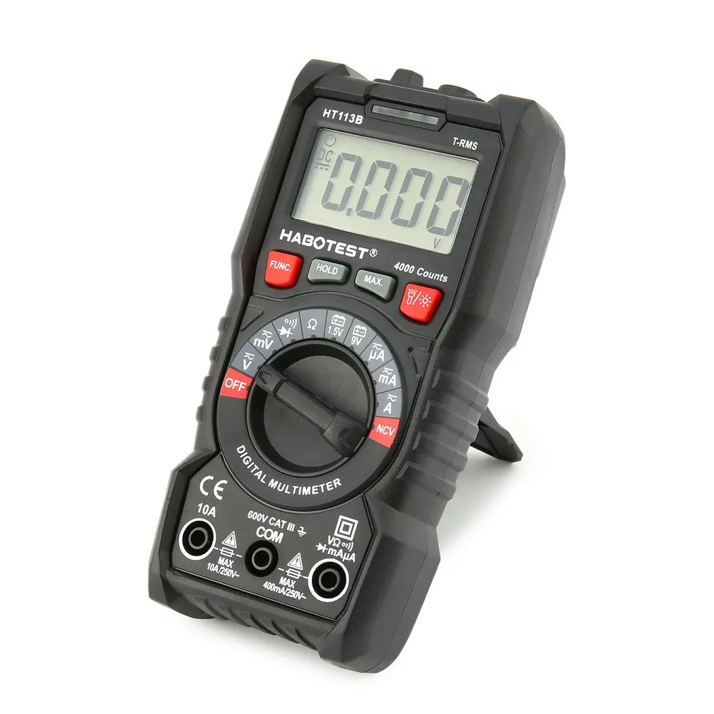 HABOTEST Auto Range Digital Mini Multimeter DC/AC Voltage Current Meter ...