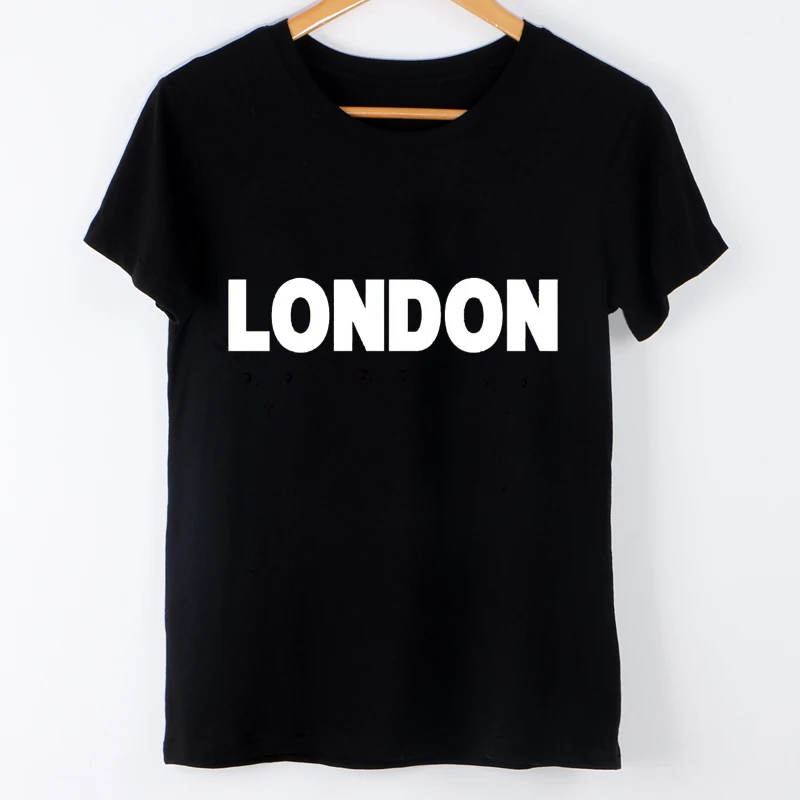 London Letter Print Women T Shirt Short Sleeves Funny Tshirts 2016