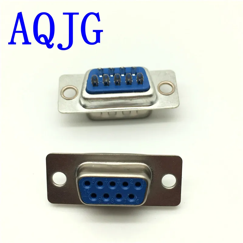 10pcs Rs232 Serial Port Connector Db9 Female Socket/plug Connector 9pin ...