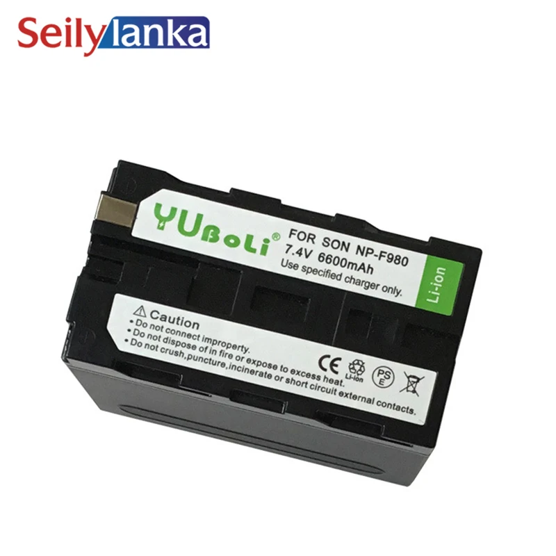 6600mah For Sony Np-f980 Npf980 Digital Camera Battery Camcorder Fully-decoded Photography Light ...