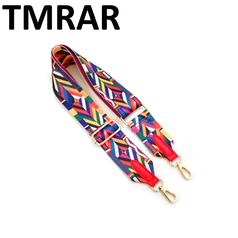 2019 New handbags strap woven design national gold buckle canvas bag ...