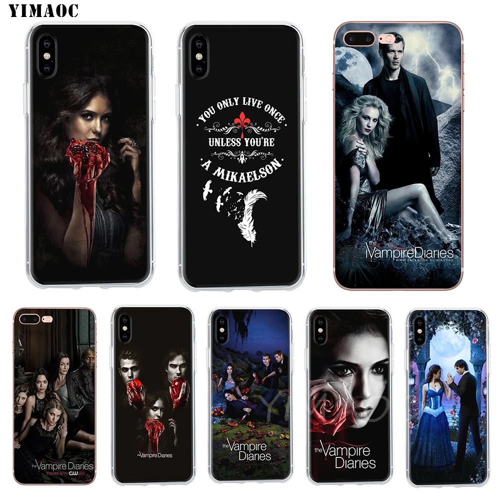 YIMAOC The Vampire Diaries TV Soft Case TPU Silicone Cover for iPhone 8 ...