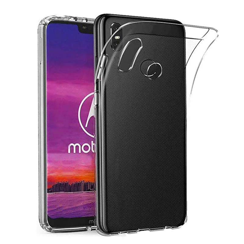 Clear Case For Motorola One Power Case Transparent Silicone Soft TPU ...