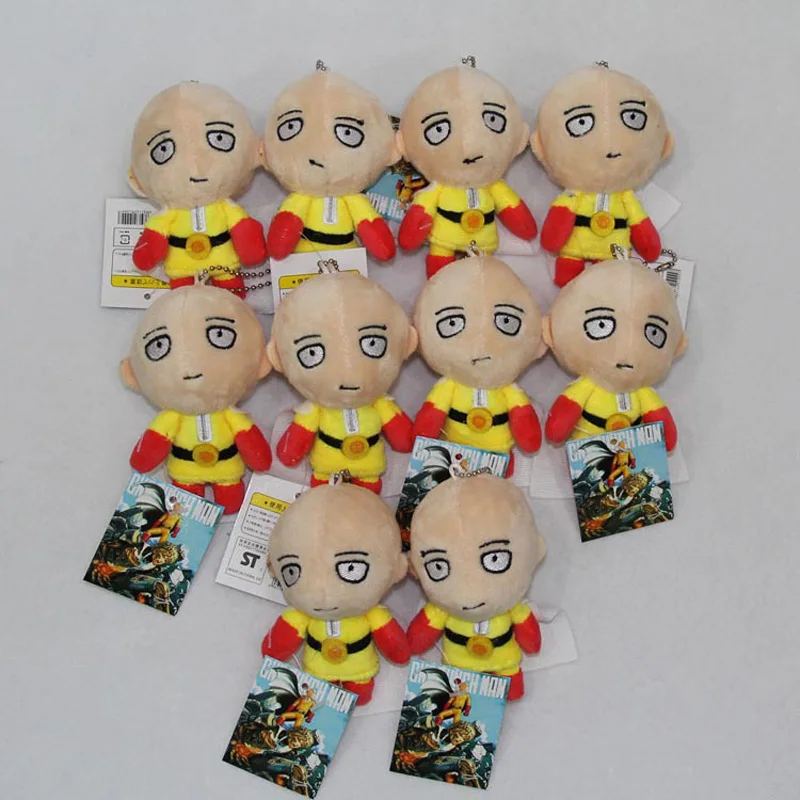 10pcs One Punch Man Plush Toy Doll Saitama Sensei Soft Stuffed Cartoon ...