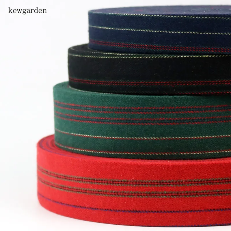Kewgarden 25mm 2.5cm Stripe Cotton Layering Cloth Ribbons Handmade ...