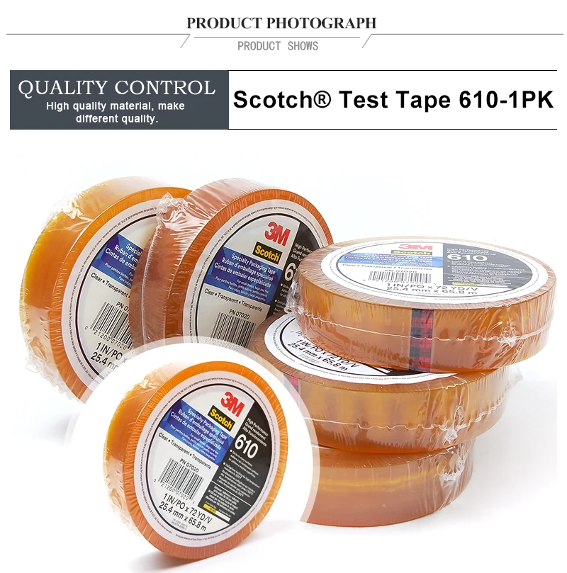 3M 610 1PK 스카치 프리미엄 등급 투명 핸드폰 테이프, 25.4MM * 65.8M|tape tape|3m scotch tapetape transparent ...
