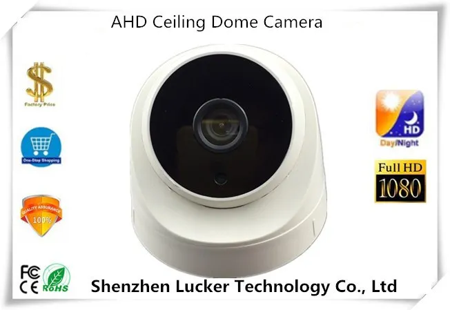 Analog Video Ceiling Dome Camera 600/800/1000TVL BNC 8 Infrared LEDs ...